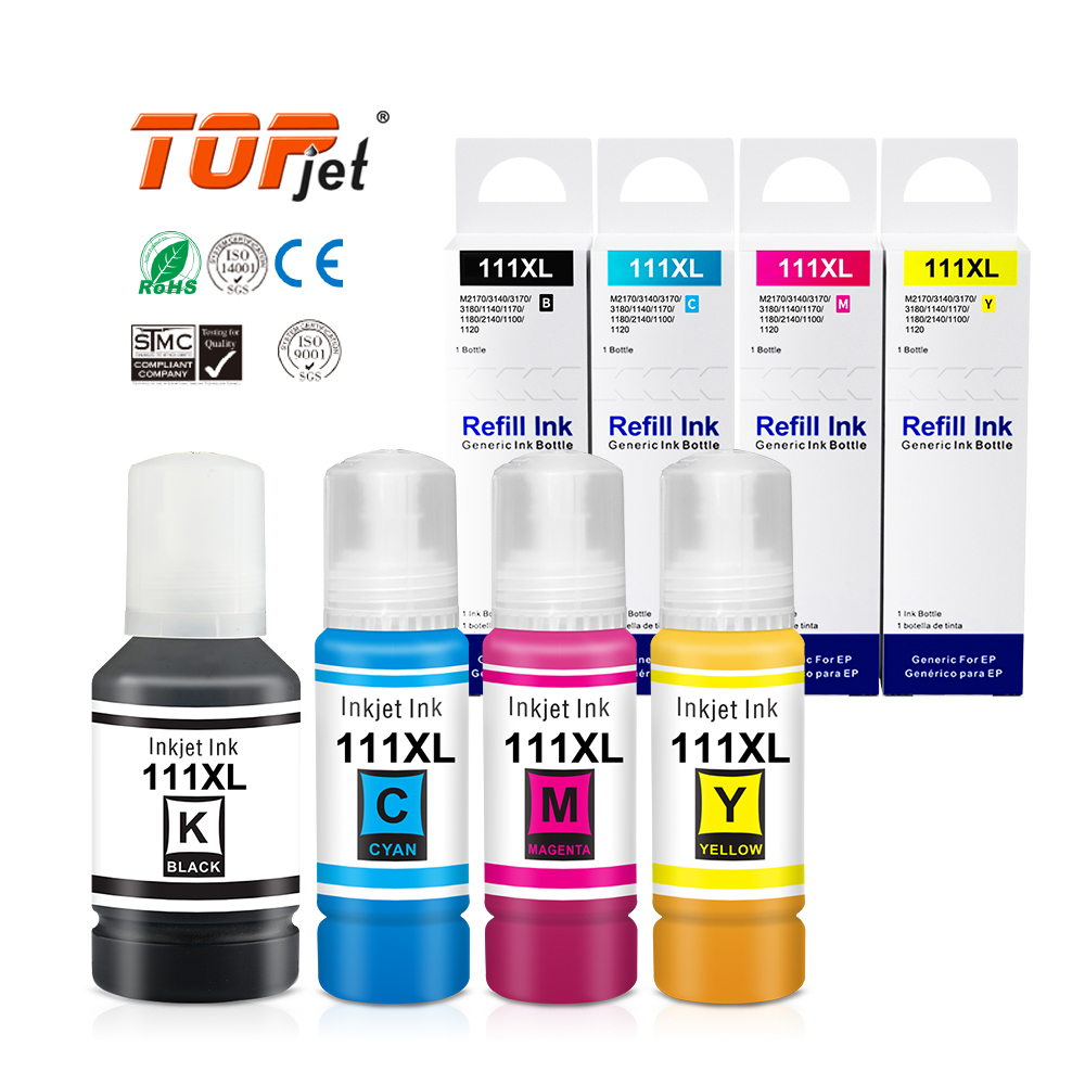 Topjet Black 111 Black Bulk Water Based Premium Compatible Refill DGT ...